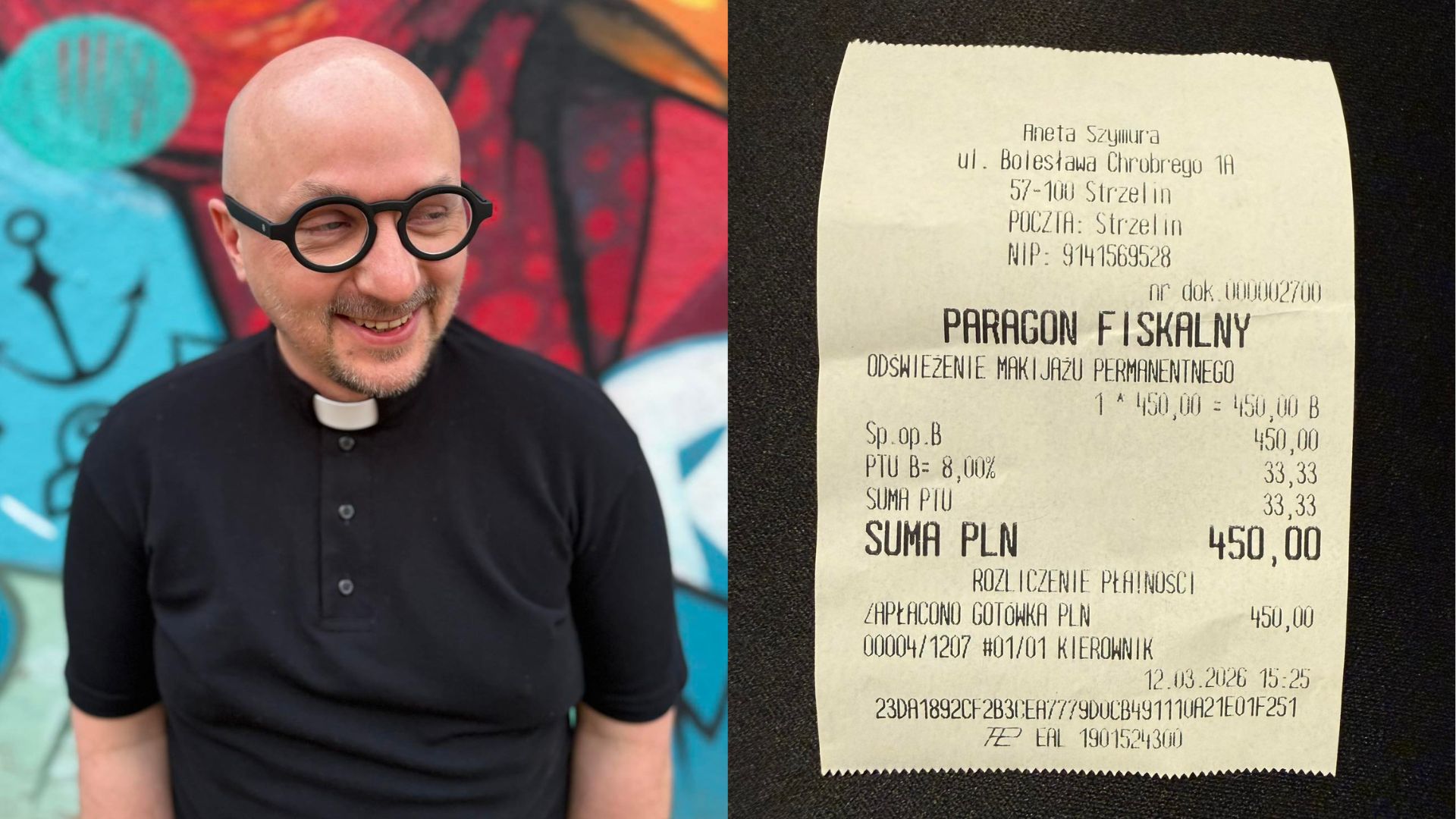 Ksiądz zobaczył to na tacy i złapał się za głowę. "Co ja mam z tym ...